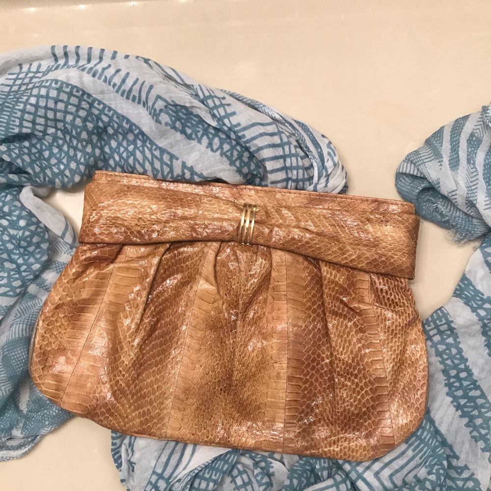 Vintage J. Renee Python Clutch - Gem